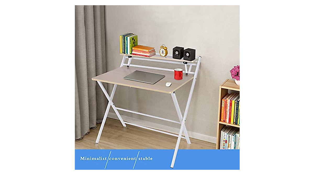 Folding Study Desk - Space-Saving & Easy to Assemble