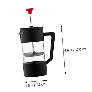 LABRIMP Stainless Tea Kettle French Coffee Press Espresso Coffee Machine Hand Drip Coffee Tea Infusion Pot Coffee Machines for Home Espresso Shots High Borosilicate Glass