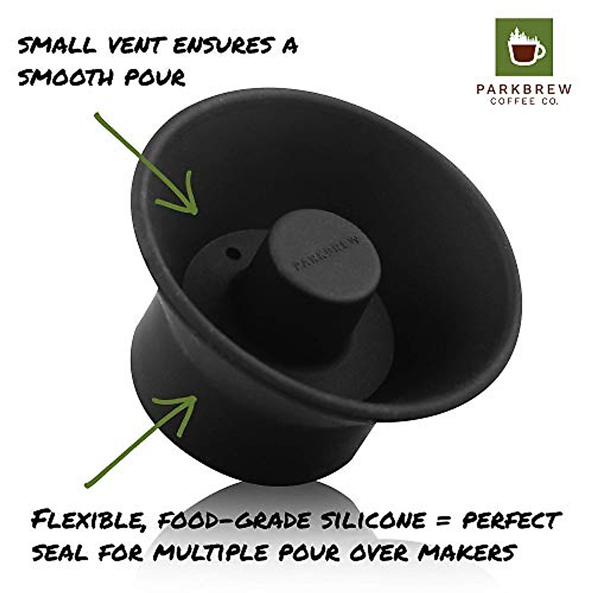 Chemex Pour Over Coffee Lid – Made by ParkBrew Coffee Co. and Fits Chemex 6, 8, and 10 Cup PourOver Coffee Carafe, Bodum, Bean Envy, Coffee Gator, and Other Classic Pour Over Coffee Makers or Drippers