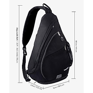 WATERFLY Sling Bag Crossbody Backpack: Over Shoulder Daypack Casual Cross Chest Side Pack