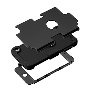 Wisdompro Case for iPod Touch 7, for iPod Touch 6, for iPod Touch 5, 3 in 1 Hybrid Soft Silicone and Hard PC Protective Case Cover for iPod Touch 5th 6th 7th Generation - Black/Black