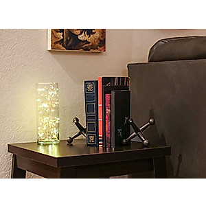 Retro Matte Grey Cast Iron Giant Jack Decorative Bookends - Table Sculptures - Door Stops 3.75 Inches Long