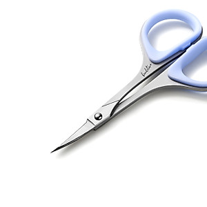 Beaditive Sewing and Embroidery Scissors Set (2 Pc.) Curved and Straight, Sharp, Stainless-Steel Design | Precision Tips, Ergonomic Rubber Handle Grip | Small, Compact DIY Use (Extra Sharp)