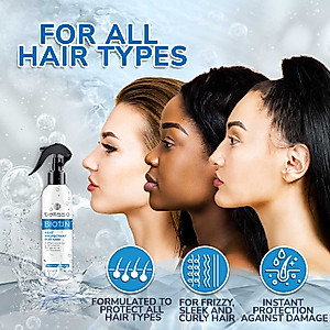 BELLISSO Biotin Shampoo and Conditioner Set and Biotin Heat Protectant Spray for Hair with Moroccan Argan Oil