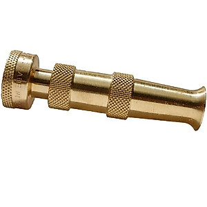 Hose Nozzle ~ Solid Brass ~ Adjustable Spray Patterns ~ Made in USA ~ with Bonus High Pressure Sweeper Nozzle