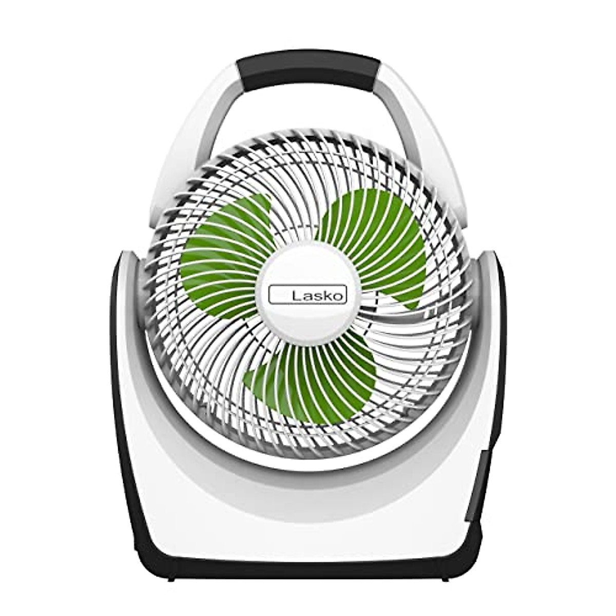 Lasko Portable Fan, 18V Lithium Ion Battery, Bonus Adapter for Electric Plug-in Use, Lasts up to 15 Hours, 5 Quiet Speeds, for Camping, Tailgating, Patio and Outdoor Use, 17", White, RB200