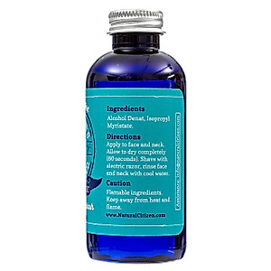 Electric Pre-Shave Splash - Unscented - 4 Oz Bottle