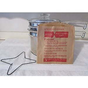Flameware Pyrex Large 1 1/2 Quart 3 Piece Double Boiler