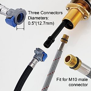 RKF Faucet- Replacement Lever Handles with Valve Faucet Accessory Faucet Parts Faucet Kit Chrome B07