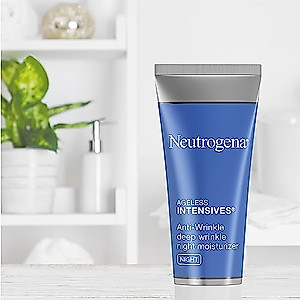 Neutrogena Ageless Retinol Cream - Anti-Wrinkle Night Moisturizer with Hyaluronic Acid, Vitamin E & Shea Butter, 1.4 oz