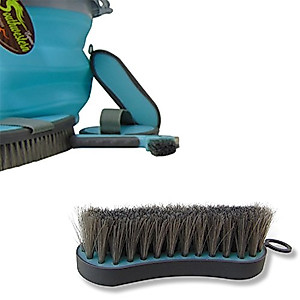 Collapsible Grooming Kit 10 Liter Bucket and 5 Grooming Tools by Southwestern Equine (Turquoise)