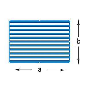 ALBN-Shading net Stripe Anti-UV Balcony Shadow Metal Hole Foldable Polyester, 14 Sizes (Color : Blue White, Size : 0.9x4m)