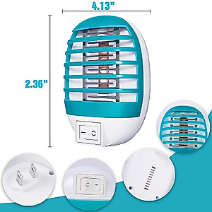 Hywean 6 Pack Plug in Bug Zapper Indoor for Flying Insect Mosquito, Electronic Mosquito Zapper Gnat Traps with LED Light for Patio