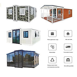 40Ft 20Ft Shipping Prefab Light Steel Folding Prefabricated Home Villa 5 Bedroom Container Expandable House