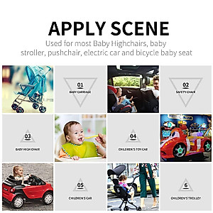 Universal Baby Highchair Stroller Pushchair 5PT 5 Point Safety Harness Locking Buckle Clip