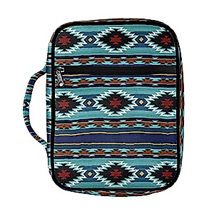 YEXIATODO Aztec Ethnic Style Bible Cover Bible Case with Handle Zippered Back Pocket Women Girls Teens Kids Crossbody Backpack for Study Outdoor Daily Commuter Book Paper Towels Cosmetics Phones