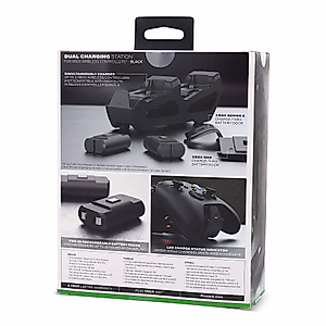 PowerA Duo Charging Station for Xbox Series X|S - Black, Wireless Controller Charging, Charge, Rechargeable Battery, Xbox Series X|S, Xbox One