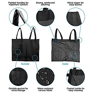 Over-the-Shoulder Multipurpose Extra Large Waterproof Laundry Storage Utility Bag, Caddy, Hamper