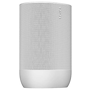 Sonos Move - Battery-Powered Smart Speaker, Wi-Fi and Bluetooth with Alexa Built-in - Lunar White