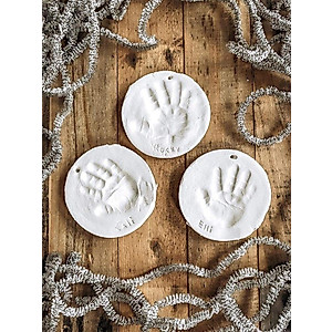 Bubzi Co Baby Footprint & Handprint Frame & Ornament Set Baby Girl Gifts & Baby Boy Gifts, Unique Baby Shower Gifts, Personalized Baby Gifts for Baby Registry, Keepsake Box for Room Wall Nursery Decor