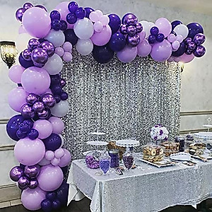 Lavender Balloons Latex Party Balloons - 60 Pack 12 Inch Light Purple Balloon Pastel Purple Helium Balloons Lilac Balloons for Baby Shower Birthday Party Wedding Engagement Graduation Bachelorette Party Decoration