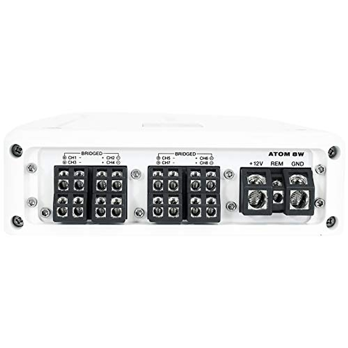 Rockville Atom 8W 8 Channel 3500 Watt Marine/Boat Amplifier Amp w/Bluetooth