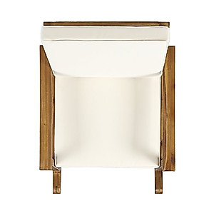 Christopher Knight Home Caspar | Outdoor Acacia Wood Rocking Chair, Teak Finish/Cream Cushion