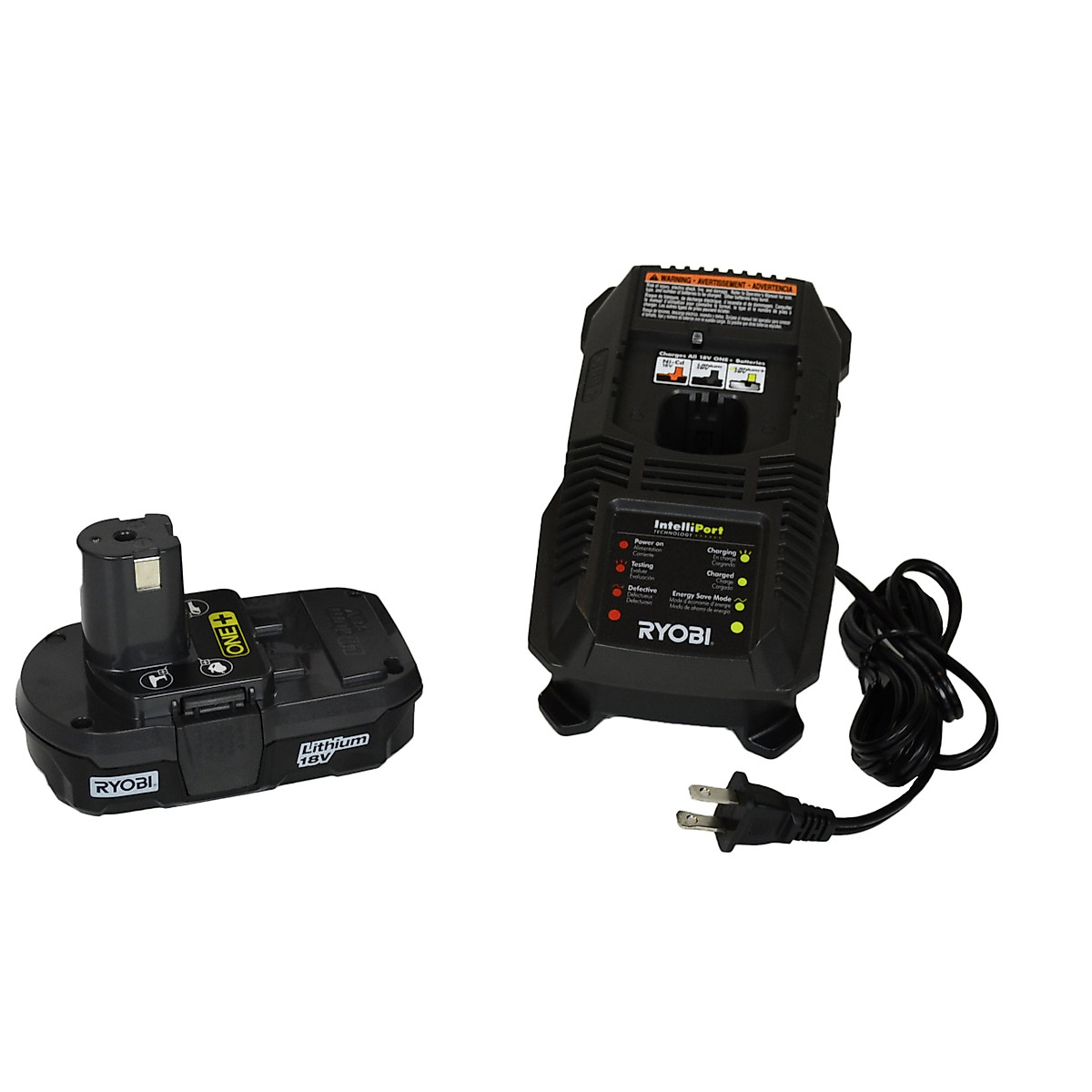 Ryobi Upgrade Bundle - 1 Ryobi P102 One+ 18V Battery & 1 Ryobi P118 One+ 18V Charger