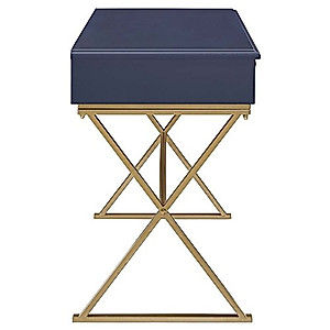 Scranton & Co Writing Desk in Blue and Gold