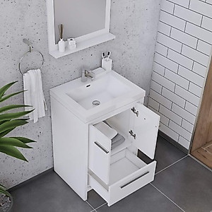 Alya Bath Sortino Bathroom Vanity, Small, White