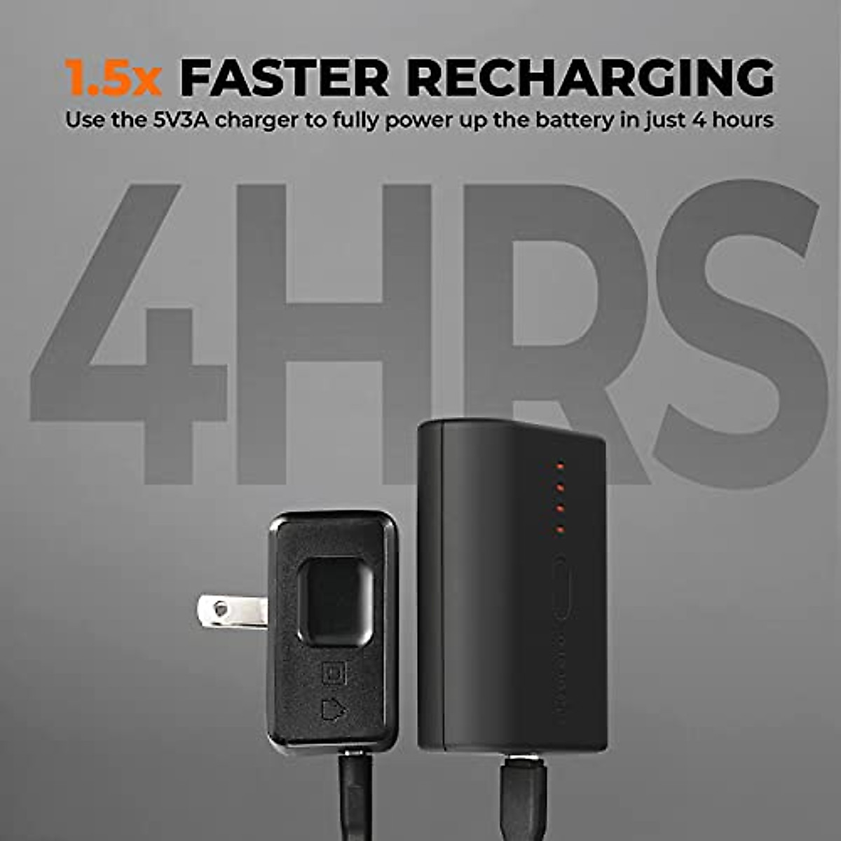 ORORO [All-New] Ultra-Compact Rechargeable Battery Pack for Heated Vests, Heated Jackets and Heated Hoodies