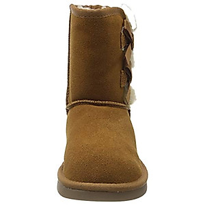 Koolaburra by UGG Girls' Victoria Short Fashion Boot, Chestnut, 04 Youth US Big Kid