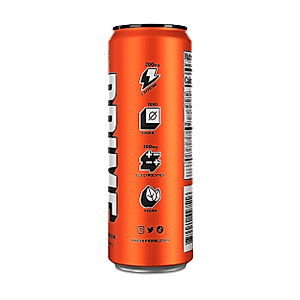 PRIME Energy ORANGE MANGO | Zero Sugar Energy Drink | Preworkout Energy | 200mg Caffeine with 355mg of Electrolytes and Coconut Water for Hydration| Vegan | Gluten Free |12 Fluid Ounce | 12 Pack
