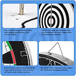 CyeeLife 18 inch Dartboard with 6 Darts Set and 18pcs Flights+Sharpener+16 Plastic Flight Protectors