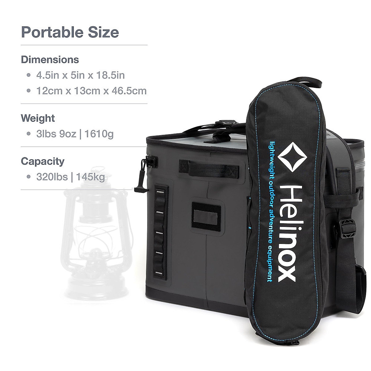 Helinox Chair One XL Lightweight, Portable, Collapsible Camping Chair, Black