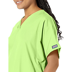 Cherokee Women's V Neck Scrubs Shirt, Lime Green, XXX-Large