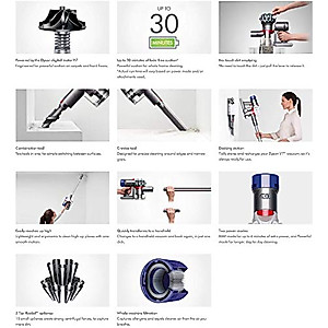 Dyson V7 Cordless Allergy HEPA Vacuum, White (Renewed)