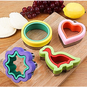 Sandwich Cutter and Sealer, 22 Pcs Uncrustable Sandwich Maker for Kids, Decruster Sandwich Maker, Bread Cookie Cutters for Kids Lunch Box (Multi)