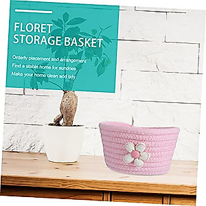 Alasum Storage Basket Nursery Storage Basket Candy Basket Kitchen Storage Basket Foldable Storage Bins Makeup Organizer Box Collapsible Baskets Round Cotton Basket Cotton Storage Basket