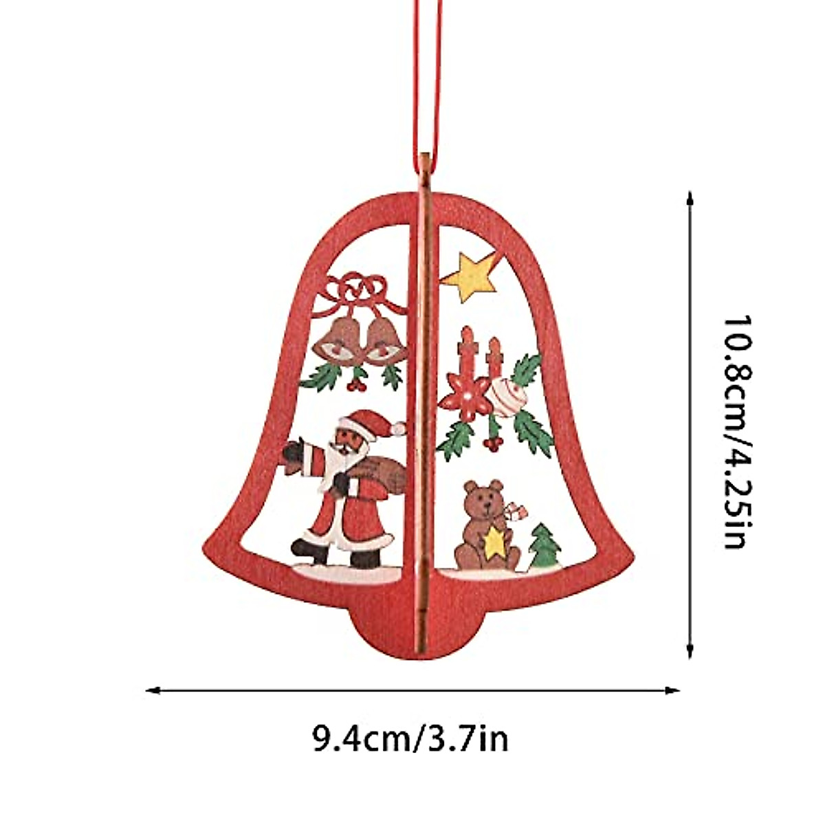 IAMAGOODLADY Christmas Decorations,Christmas Tree Pendant Hanging Home Ornament Christmas Decoration,Wooden Hollow Three-Dimensional Snowflake Ornament 50% Percent Stuff