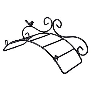 YARNOW 2pcs Tube Bracket Yard Bird Pipe Pressure Patio Nozzles Tools Mounted- with Vintage Keep Car Black Hook Accessory Wire Garden Metal Organizer Antique Inch Mount Your Washer Water