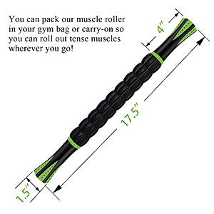 Muscle Roller, Massage Roller Stick for Athletes, Help Reducing Muscle Soreness Cramping Tightness Leg Arms Back Calves Muscle Massager