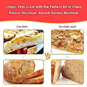 Pizza Stone, Heavy Duty Cordierite Pizza Grilling Stone, Baking Stone, Pizza Pan, Perfect for Oven, BBQ and Grill, Thermal Shock Resistant, Durable and Safe, 15x12 Inch Rectangular