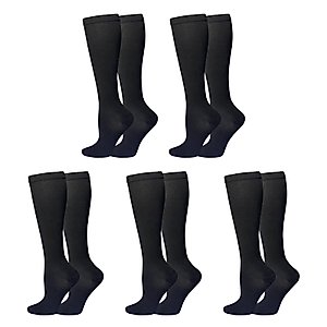 Compression Socks for Women & Men 5 Pairs 15-20 mmHg Support Socks for Women Compression Knee High Socks