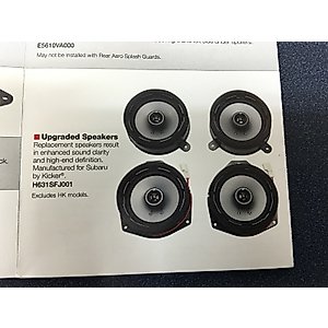 Subaru Speaker Upgrade Kit by Kicker for 2012-2022 Crosstrek Impreza WRX STi - H631SFJ001 - Genuine OEM