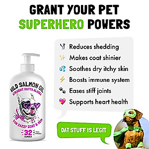 Allergy Relief Chews for Dogs & Immune & Digestive Supplement 30 Soft Treats and Wild Alaskan Salmon Oil for Dogs & Cats 32 oz