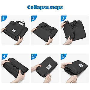 New upgrade travel duffel bag,waterproof gym tote bag,weekender overnight bags,dry and wet separate sports portable shoulder bag with Large capacity, expandable and foldable (Black)