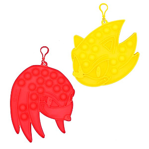 Sonic The Hedgehog Mini Bubblerz Fidget Bubble Popper Backpack Hanger (Tails, Knuckles, Amy Rose)
