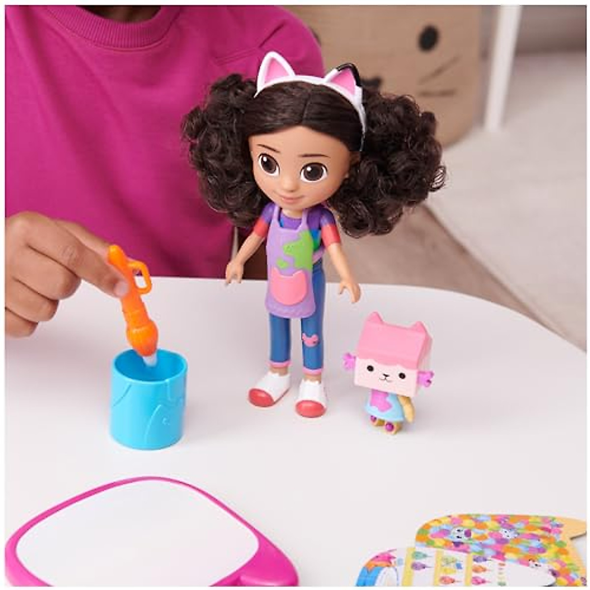 Gabby’s Dollhouse, Gabby Deluxe Craft Dolls and Accessories with Water Pad and Water Brush Pen, Kids Toys for Girls and Boys Ages 3 and up