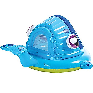 JOYIN Whale Baby Pool Shade Beach Tent Kiddie Pool Play Tent (54" x 56" x 28") for Summer Blow Up Pool, Swim Party Toys, Infants and Young Fun Beach Lounge Pit.